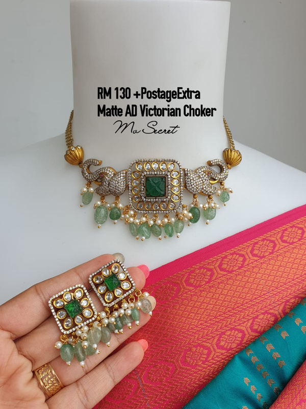 D.NO-738 - VICTORIAN MATTE CHOKER - MV SECRET JEWELLERY