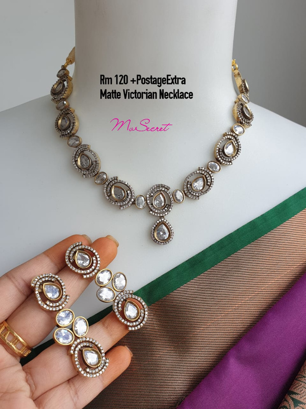 D.NO-923 - VICTORIAN MATTE NECKLACE - MV SECRET JEWELLERY