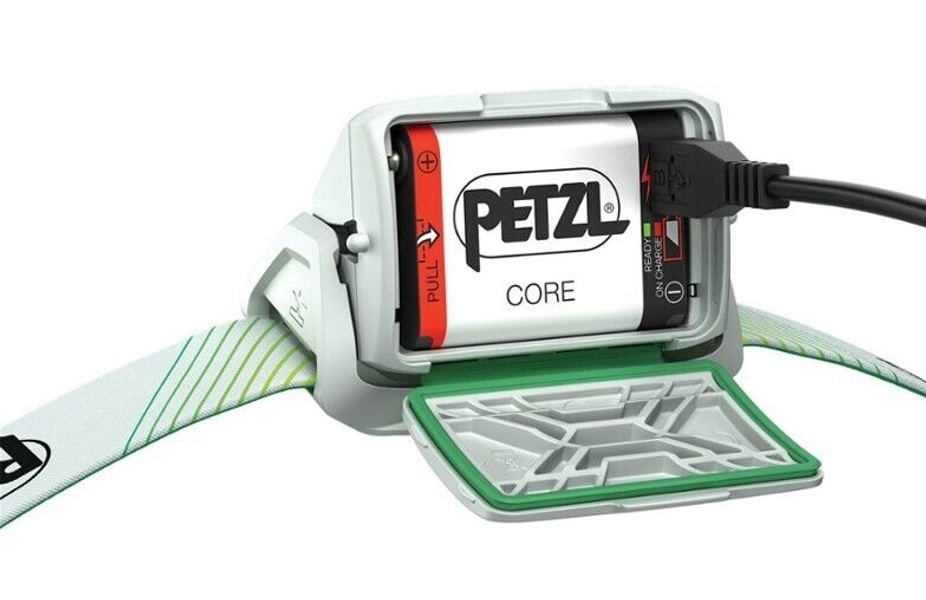 PETZL Headlamp - ACTIK CORE, Green 600 Lumens Rechargeable - COREZONE
