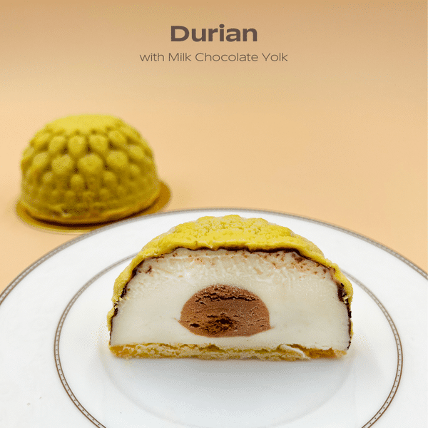 Durian with Milk Chocolate Yolk Gelato Mooncake - Nica Gelateria