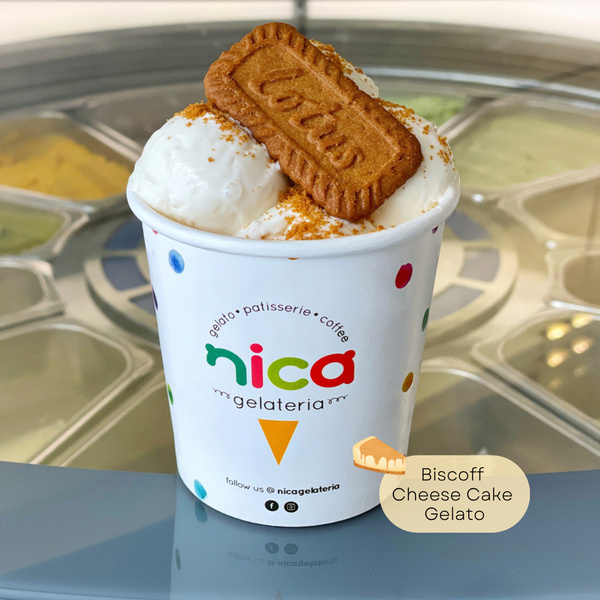 Biscoff Cheesecake Gelato (400g) - Nica Gelateria