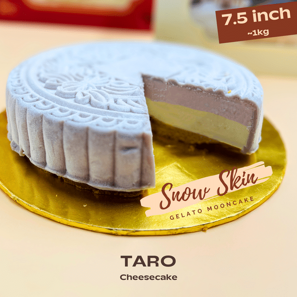 Premium Giant Snow Skin Taro Cheesecake Gelato Mooncake - Nica Gelateria