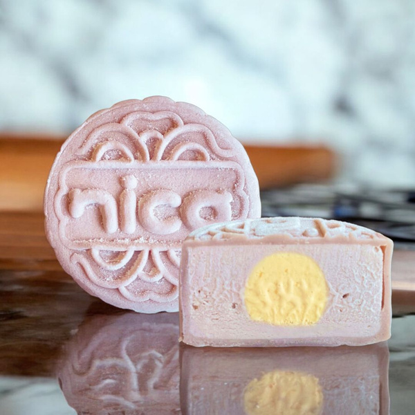 Snow Skin Taro with Salted Egg Yolk Gelato Mooncake - Nica Gelateria