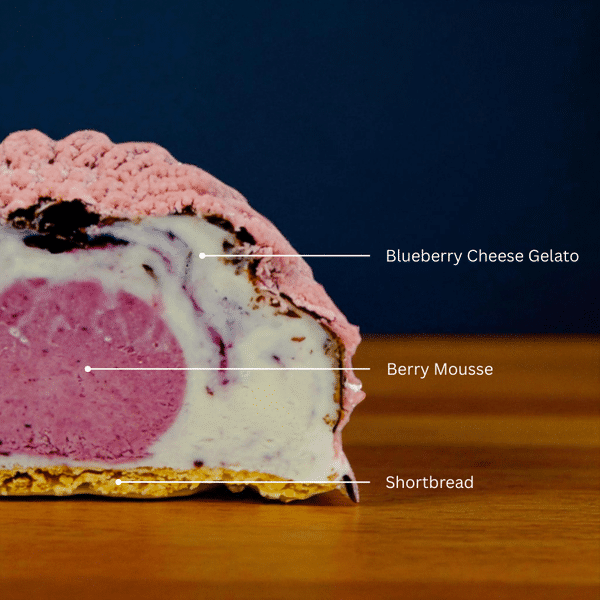 Blueberry Cheesecake Gelato Mooncake - Nica Gelateria