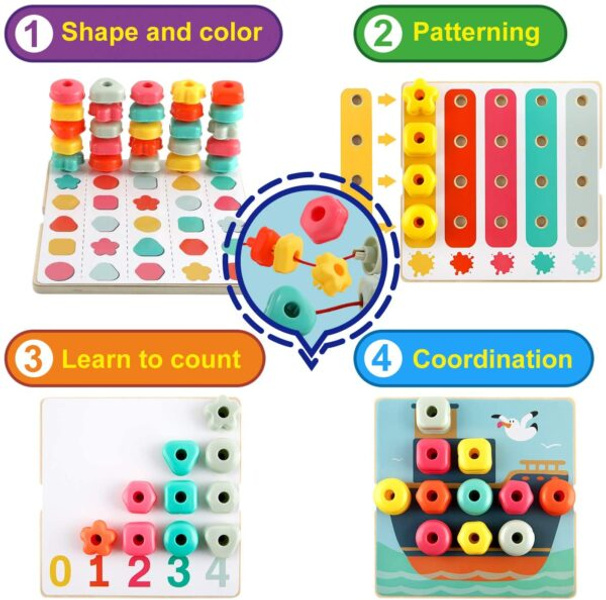 Top Bright Rainbow Stacking Sequence Box - ParenThing