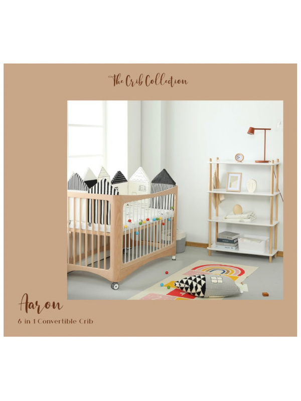 Aaron 6-in-1 Convertible Wooden Crib - ParenThing