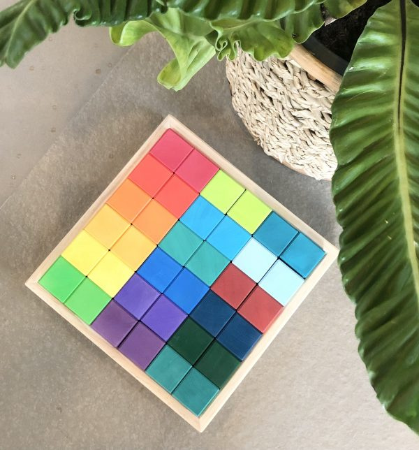 Rainbow Wooden Cubes - ParenThing