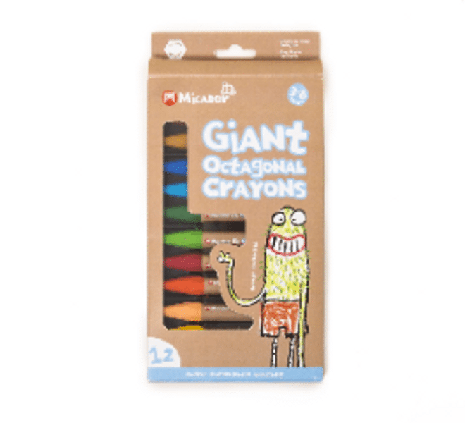 Micador jR. Giant Crayons Octagonal, Pack 12 - ParenThing
