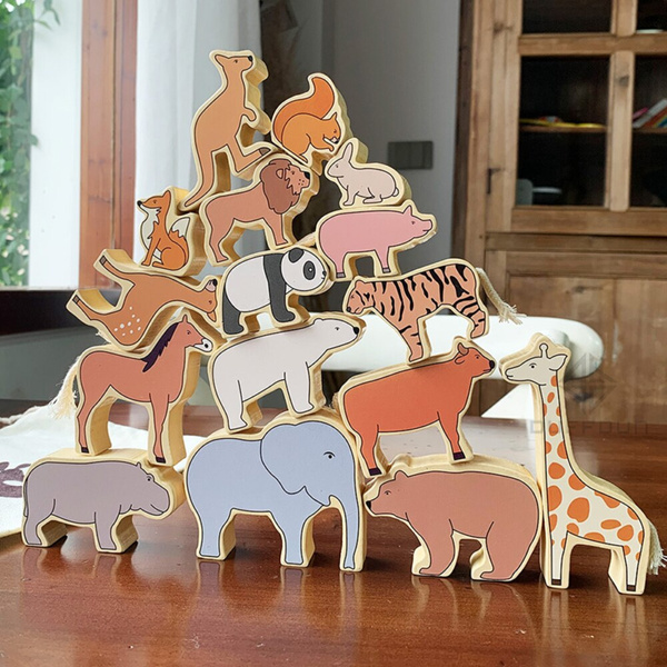 Wooden Zoo Animal Stacking - ParenThing