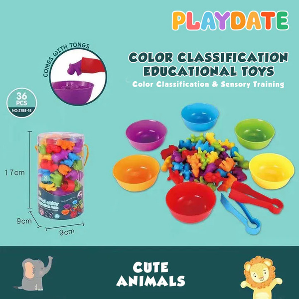Playdate Color Classification Educational Toys - Cups & Tongs - ParenThing