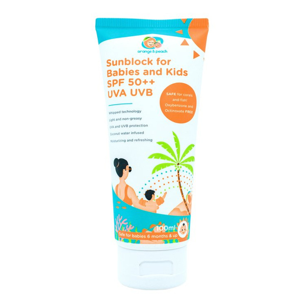 Orange & Peach Sunblock Babies and Kids SPF 50++ UVA UVA - ParenThing