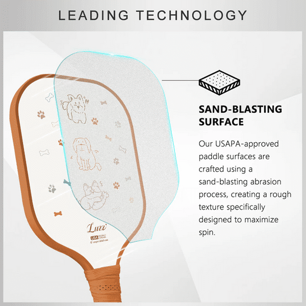 Luzz Pickleball Puppy Original Paddle (16mm) T700 Carbon Fiber ...