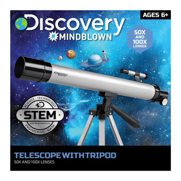 Discovery Telescope with Tripod, 50X and 100X Lenses - Rooke&Reese