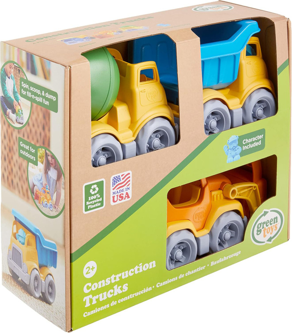 Green Toys Construction Vehicle Includes Scooper, Dumper and Mixer ...