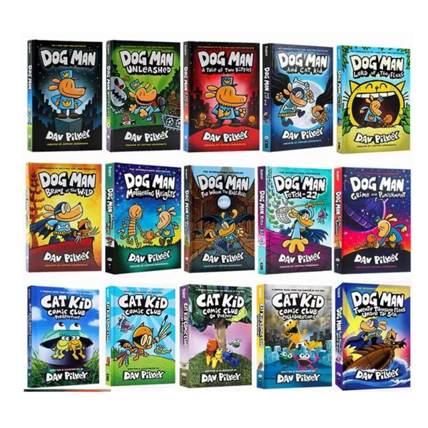 Dog Man/ Cat Kid Comic Book Collection (Hardcover 15 Books) - Rooke&Reese