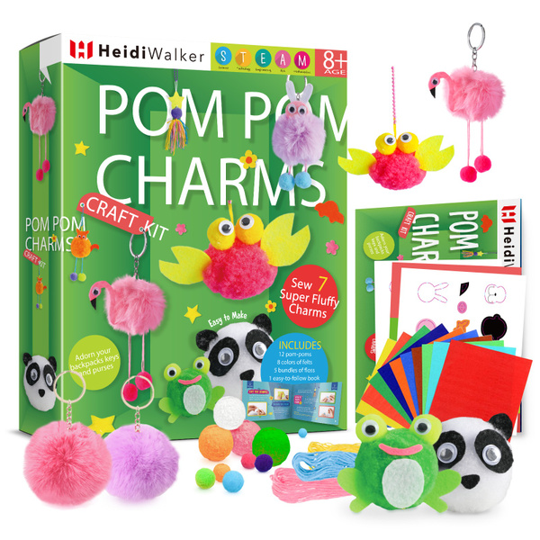 Pom Pom Animal Charms Craft Kit - Rooke&Reese