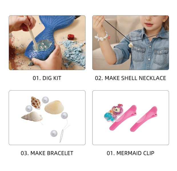 Mermaid Dig Kit with Charms - Rooke&Reese