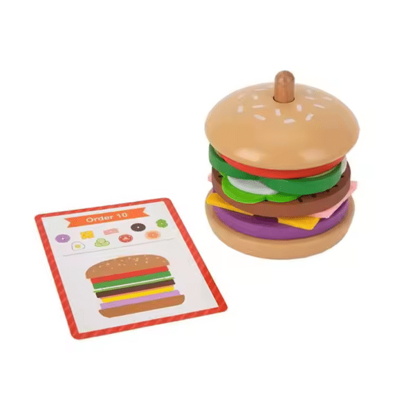 Tooky Toy Make a Burger Stacking Set - Rooke&Reese