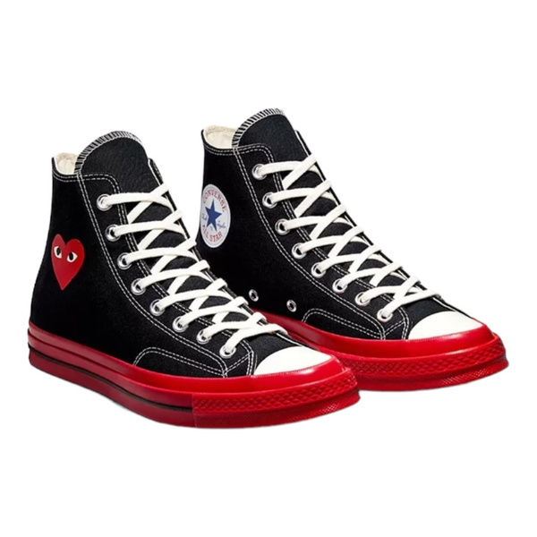 Converse Chuck 70 CDG HI Black/Red/Egret (A01793C) - Solefied