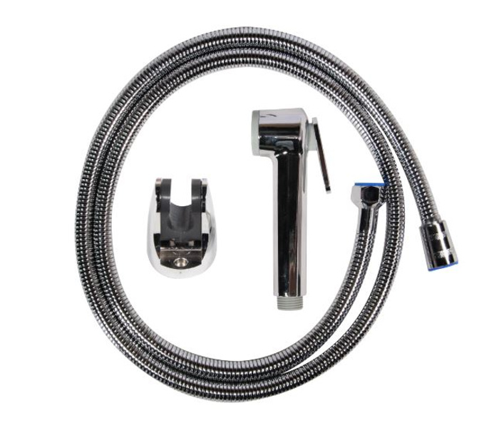 Plastic Bidet Set - 2 (Plastic chrome hygienic spray with chrome hose ...