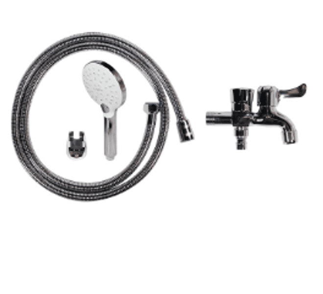 Duke Shower Set (CH-Shower, Breeze Round, Duke Tap) Wall mount dual tap ...