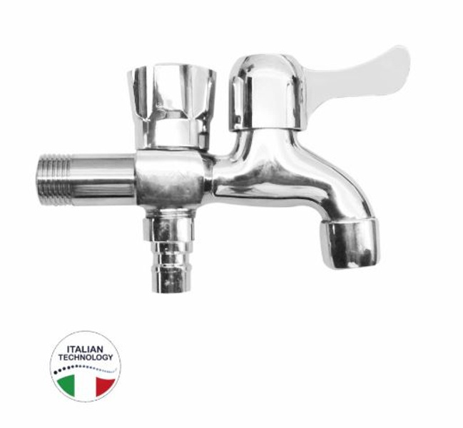 Duke Tap (Wall-mount dual flow tap, brass chrome plated) - SSE