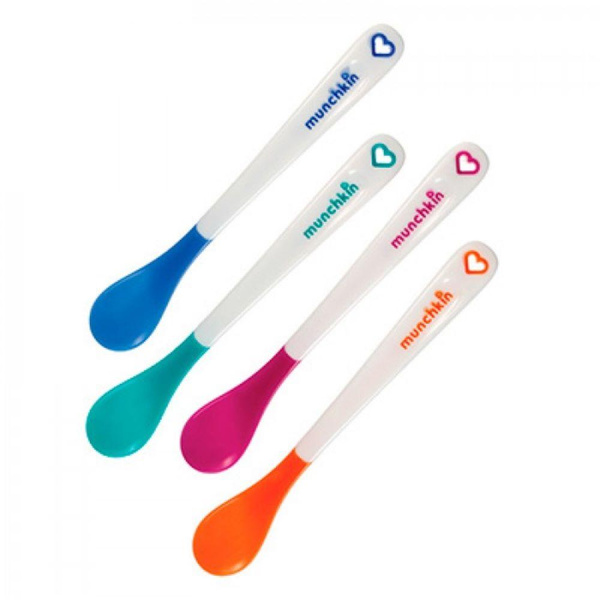 Munchkin White Hot Safety Spoon 3m+ (4pcs) - Storked