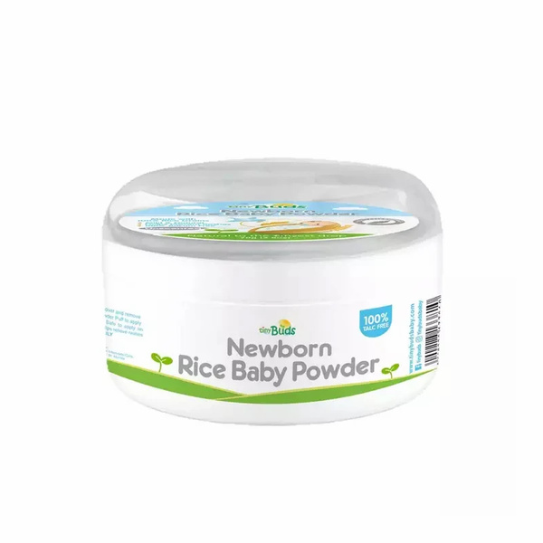 Tiny Buds Newborn Rice Baby Powder with Puff - Storked