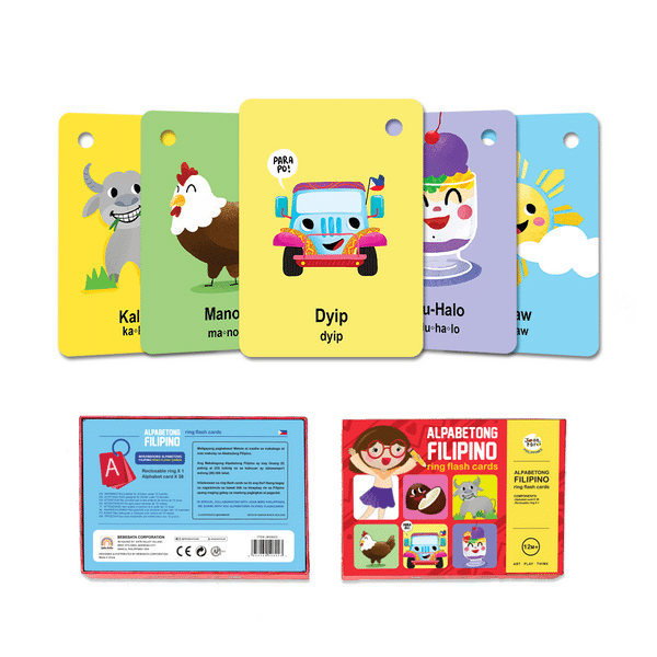 Joan Miro Alpabetong Filipino Ring Flash Card - Storked