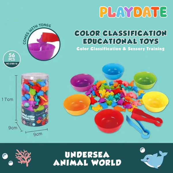 Playdate Color Classification Educational Toys - Cups & Tongs - Storked