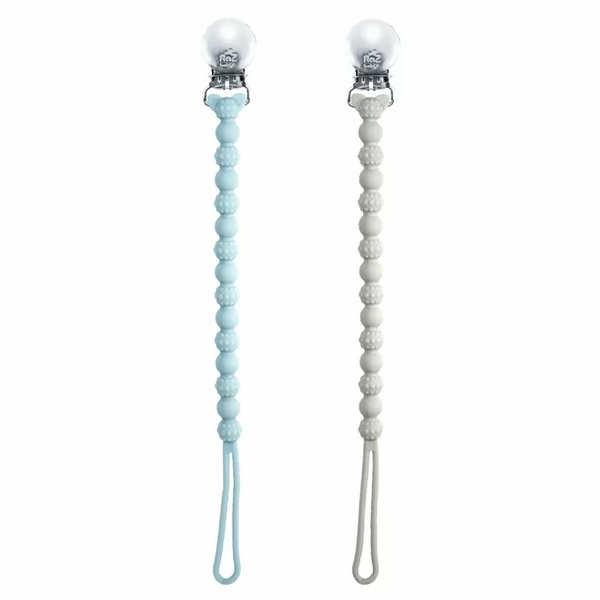 Raz Baby Razzies Silicone Pacifier/Teether Holder 2pack - Storked