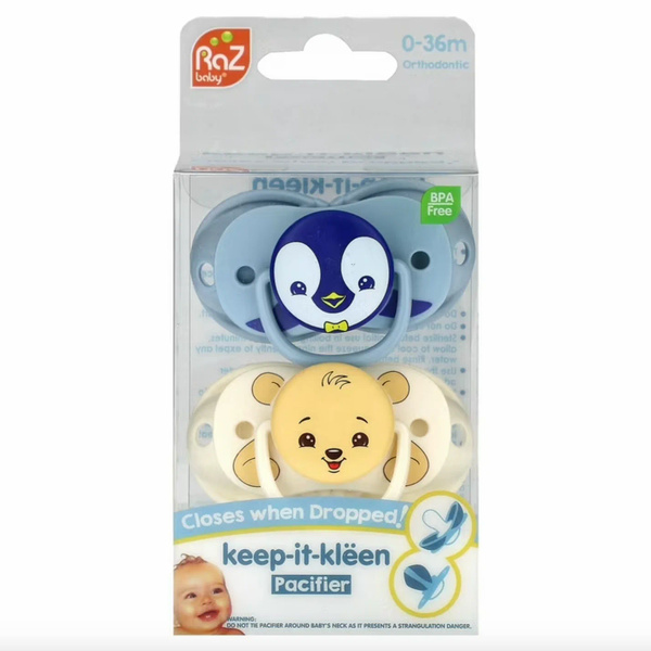 Raz Baby Keep-It-Kleen Pacifier 2pack - Storked