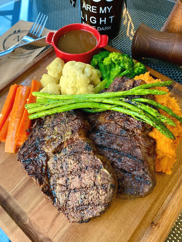 Charcoal Grilled Australian Rib Eye Platter - The Nest Grill & Lounge