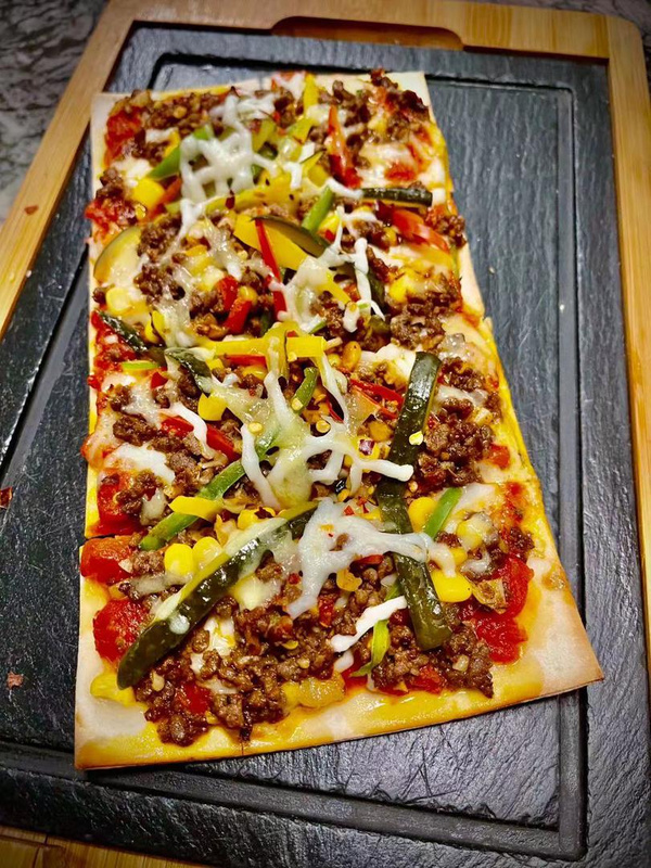 Moroccan Spicy Beef Flatbread - The Nest Grill & Lounge