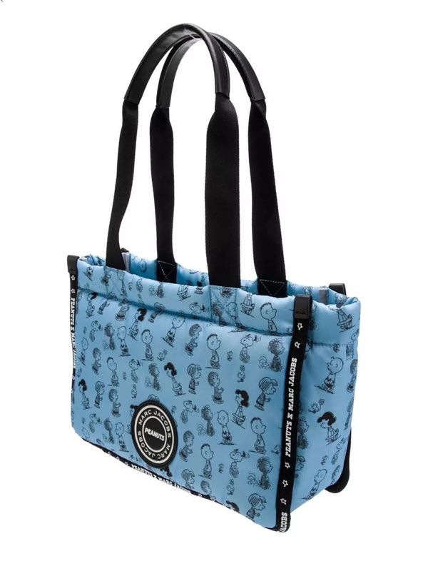 Marc Jacobs X Peanuts Snoopy Character Print Medium Blue Nylon Puffy ...